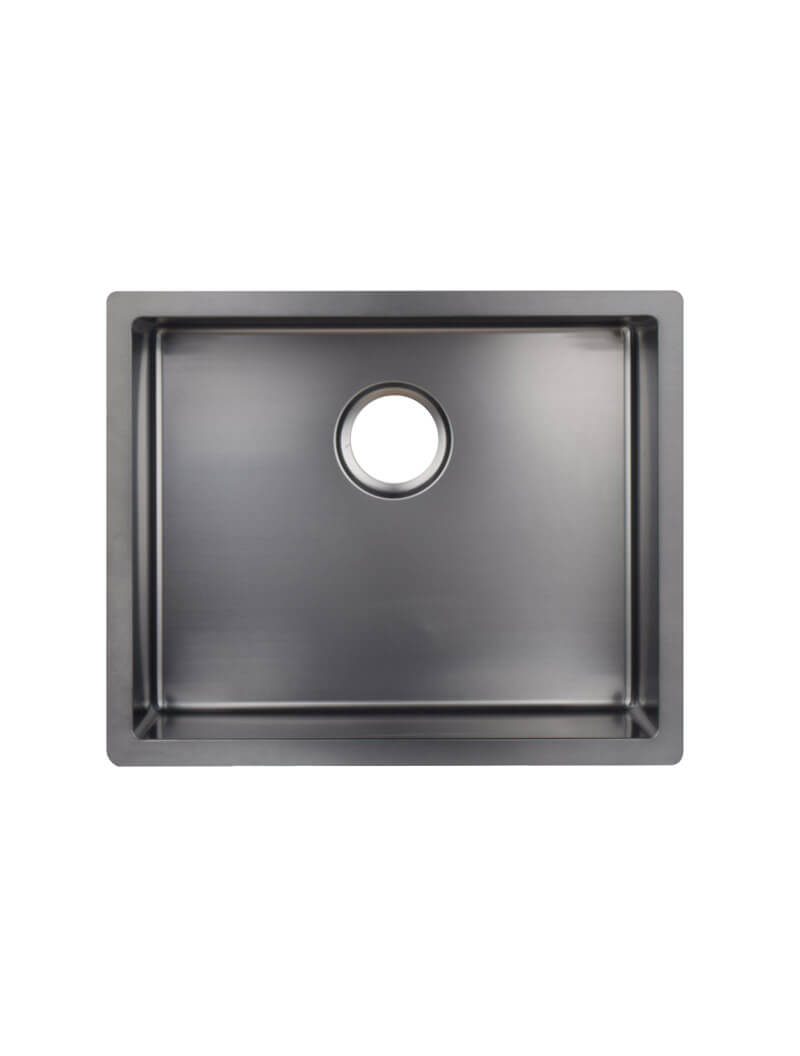 Single Bowl PVD Kitchen Sink in Brushed Gun Metal 450x450x200mm